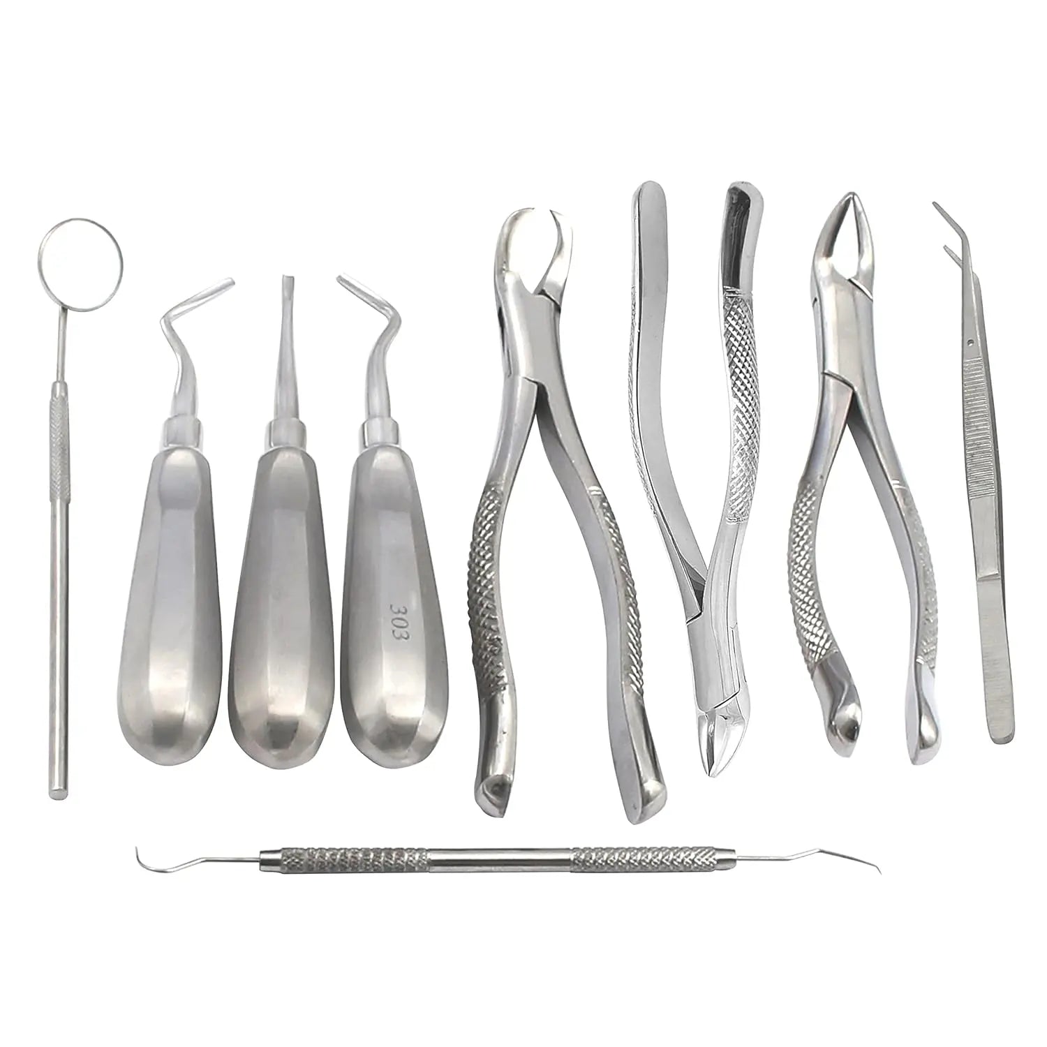 OdontoMed2011® 9-Piece Basic Dental Extraction Forceps and Elevators S ...